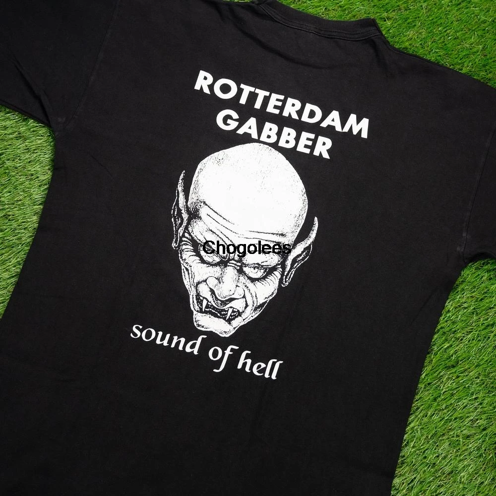Vintage 90s ROTTERDAM GABBER T Shirt (M) Rare Sound of Hell Hardcore ...