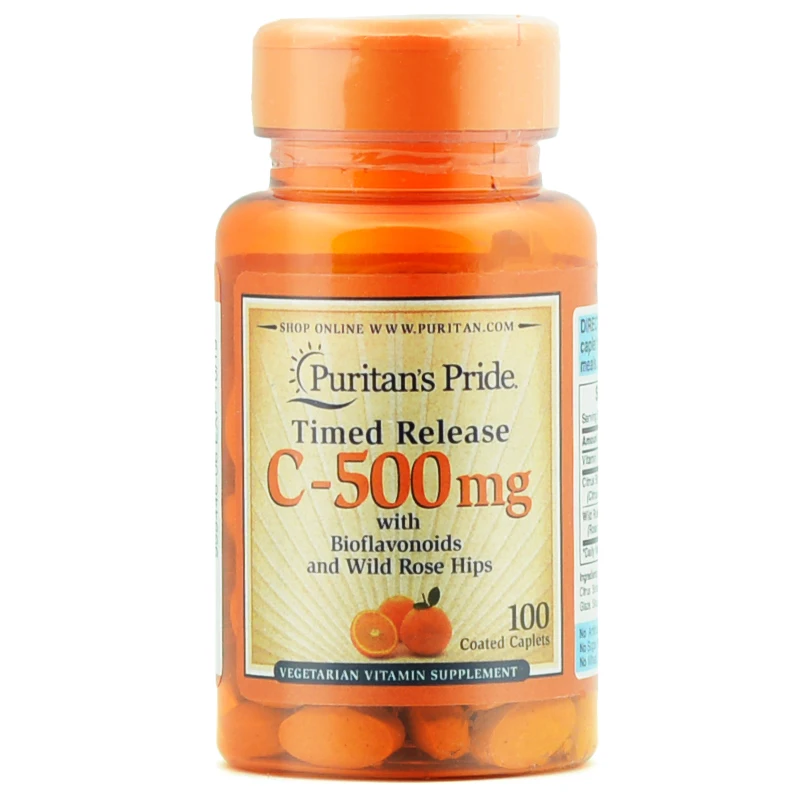 Timed Release C-500 mg with bioflavonoids and wild rose hips 100 capsules