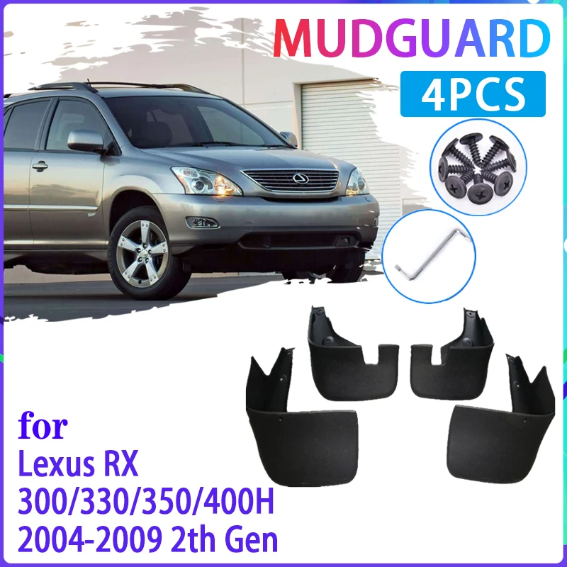 4 Pcs Car Mud Flaps For Lexus Rx Rx300 Rx330 Rx350 Rx400h 2004~2009 ...