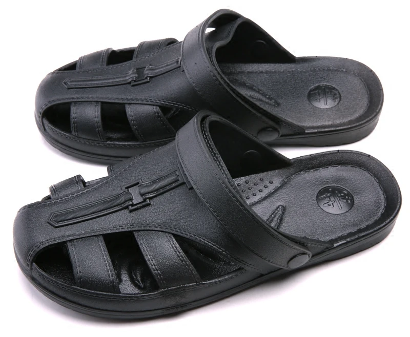 Esd Spu Black Soft Sole Comfortable Anti-skid Anti-static Slippers ...