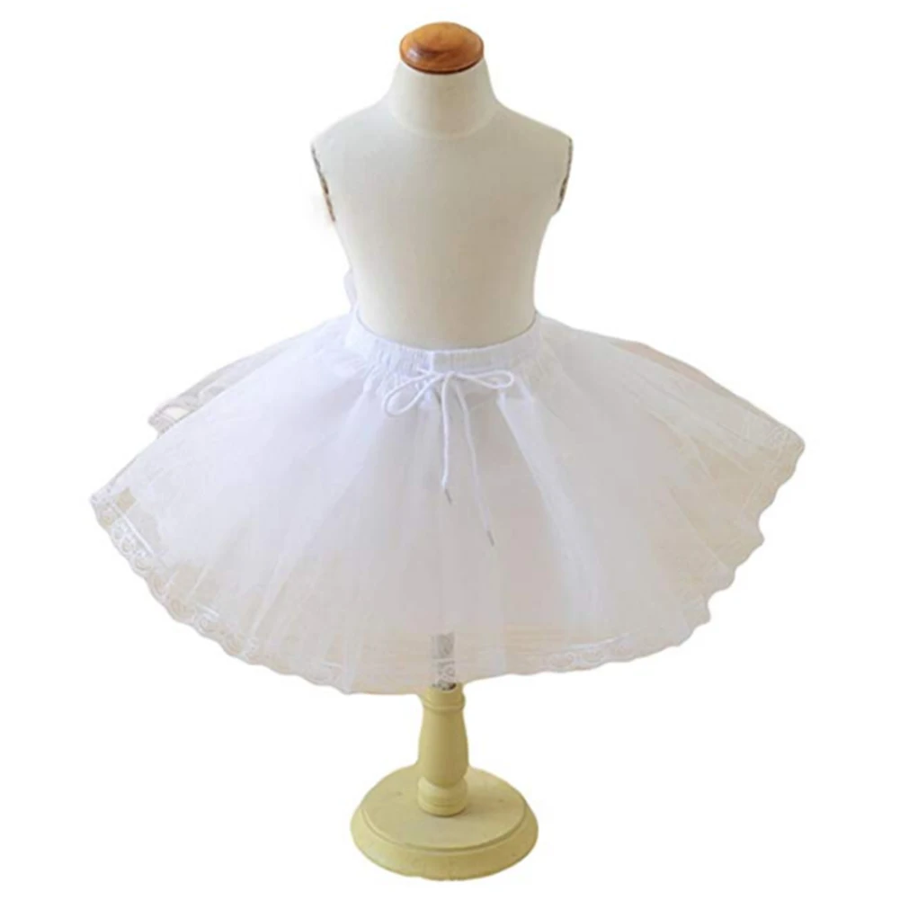 Petticoat Children 3 Layers Hoopless Short Petticoats Flower Girl Dress ...