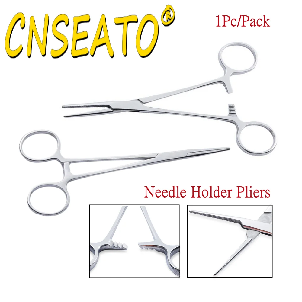 1PC Dental Hemostats Forceps Lab Needle Holder Pliers Clamp Surgical ...