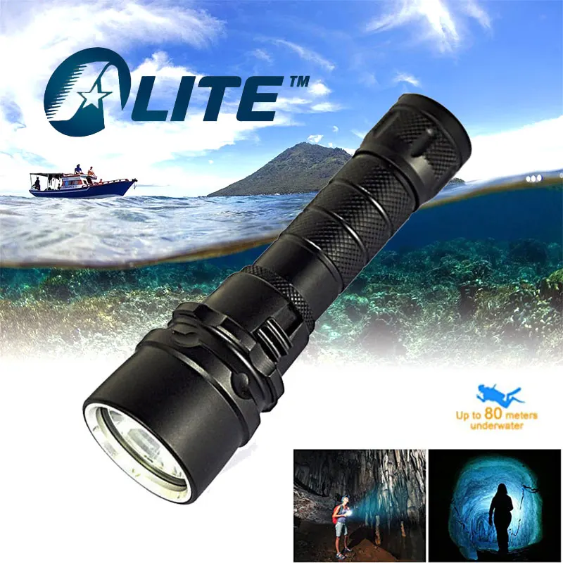 TMWT 2000lm XM L2 LED Torch white light Underwater Diving Light Outdoor ...