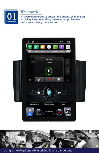 10.1″ Universal Rotating Screen 2din Android 10 Car Radio Multimedia ...