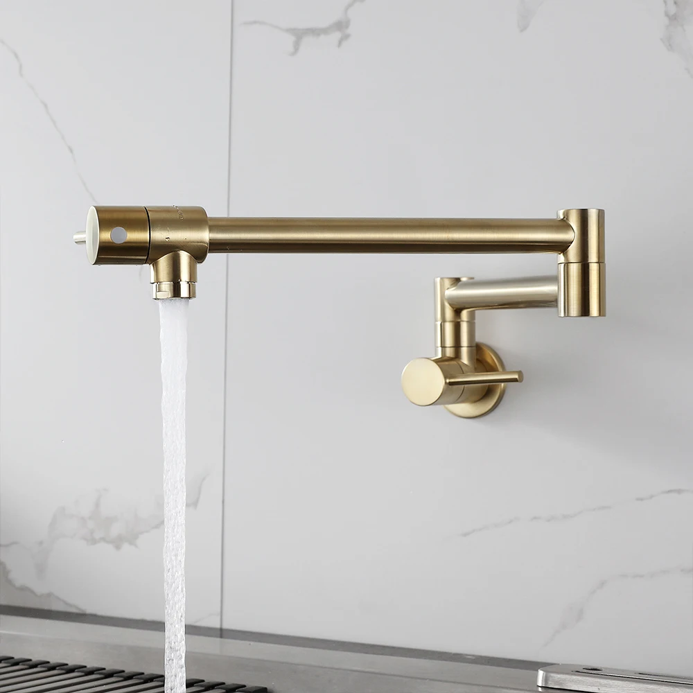 Kitchen Folding Retractable Pot Filler Faucet - FaucetBazaar 1