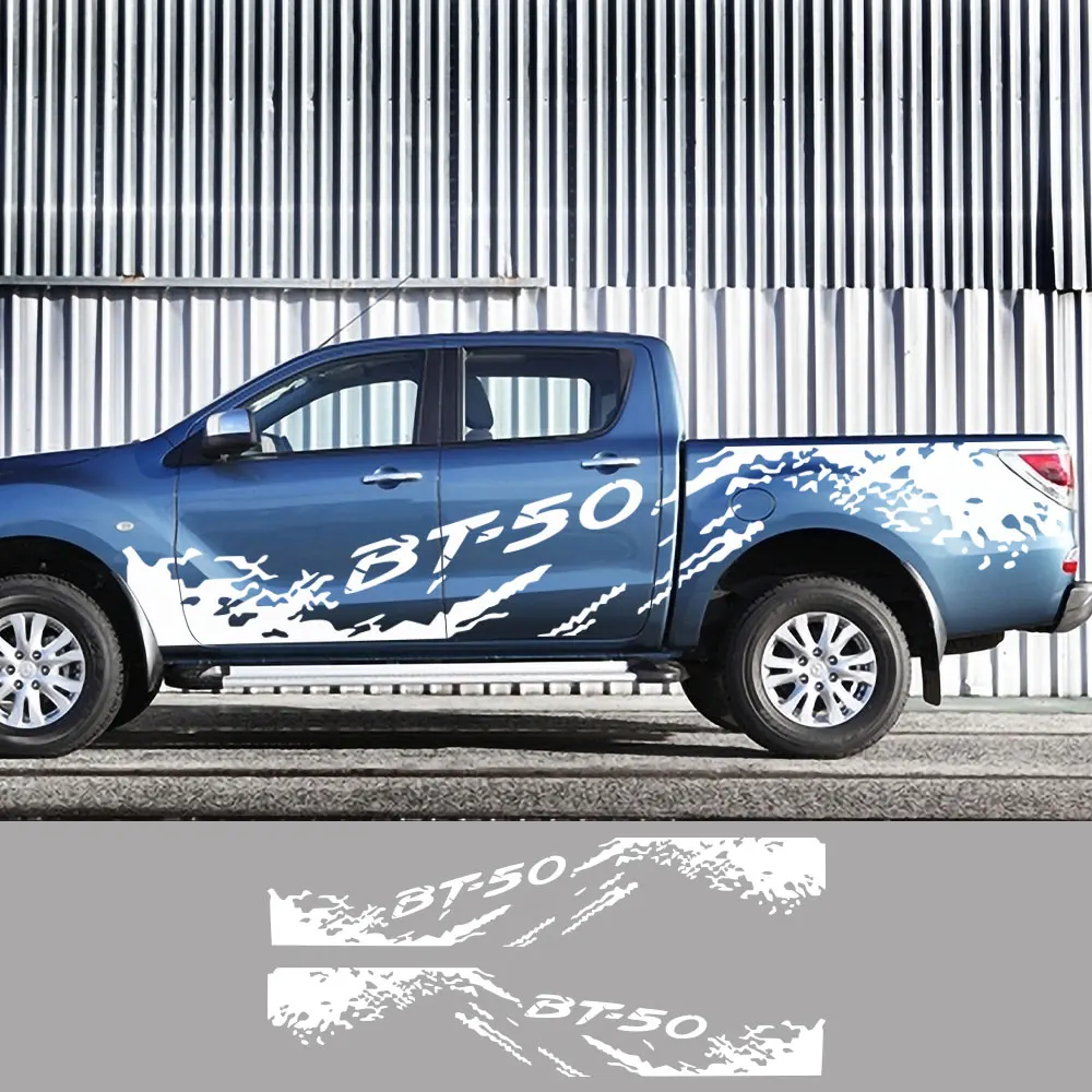 Pickup-Body-Side-Splash-Stickers-For-Mazda-BT50-Pro-Graphics-Truck ...