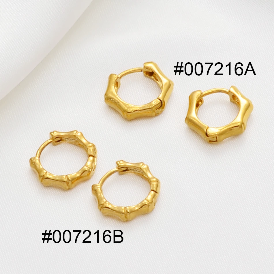 Anniyo Wholesale Small Earrings For Kids/girls/baby Gold Color Bamboo ...