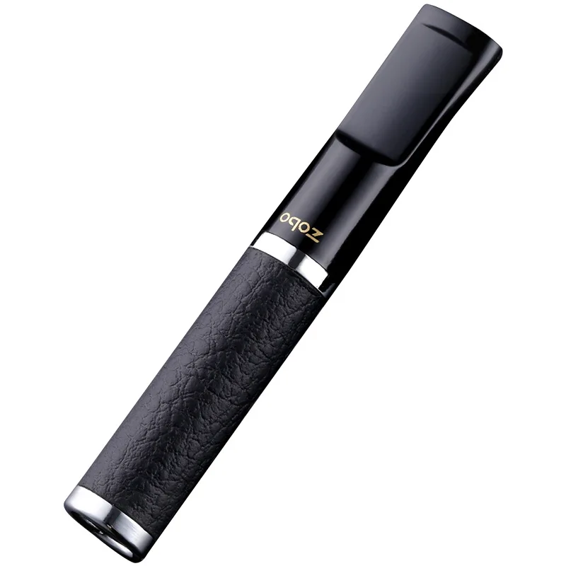 8mm/5mm Cigarette ZOBO Leather Metal Cigarette Holder Filter Men'S Circulation Cleanable Lung ...