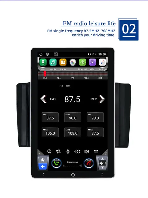 10.1″ Universal Rotating Screen 2din Android 10 Car Radio Multimedia ...