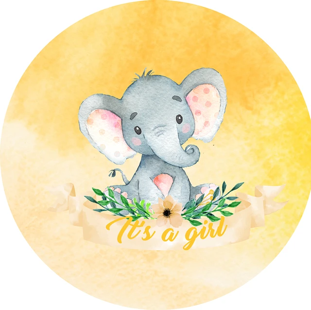 Baby Shower Elephant Clipart Yellow