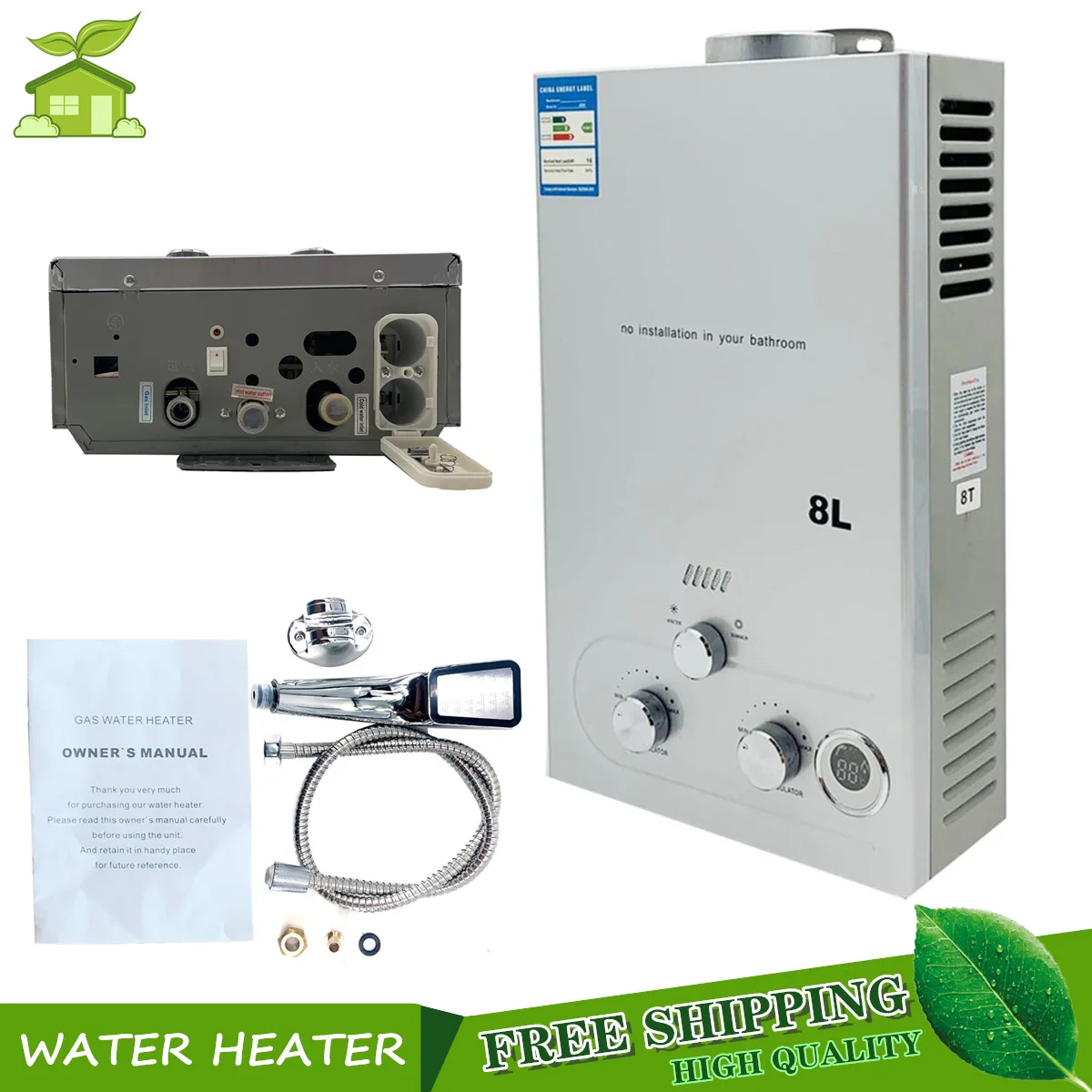 Lpg Water Heater Instant Gas Boiler | Gas Water Heaters Camping - 8l ...