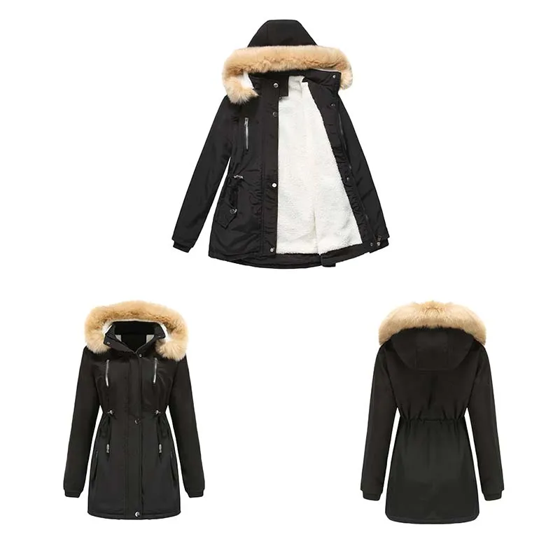 Womens Winter Hooded Parker Coats Miggon