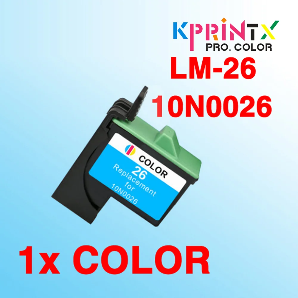 1 cartucho de tinta de color LM26, compatible con Lexmark 26, Z13, Z23 ...