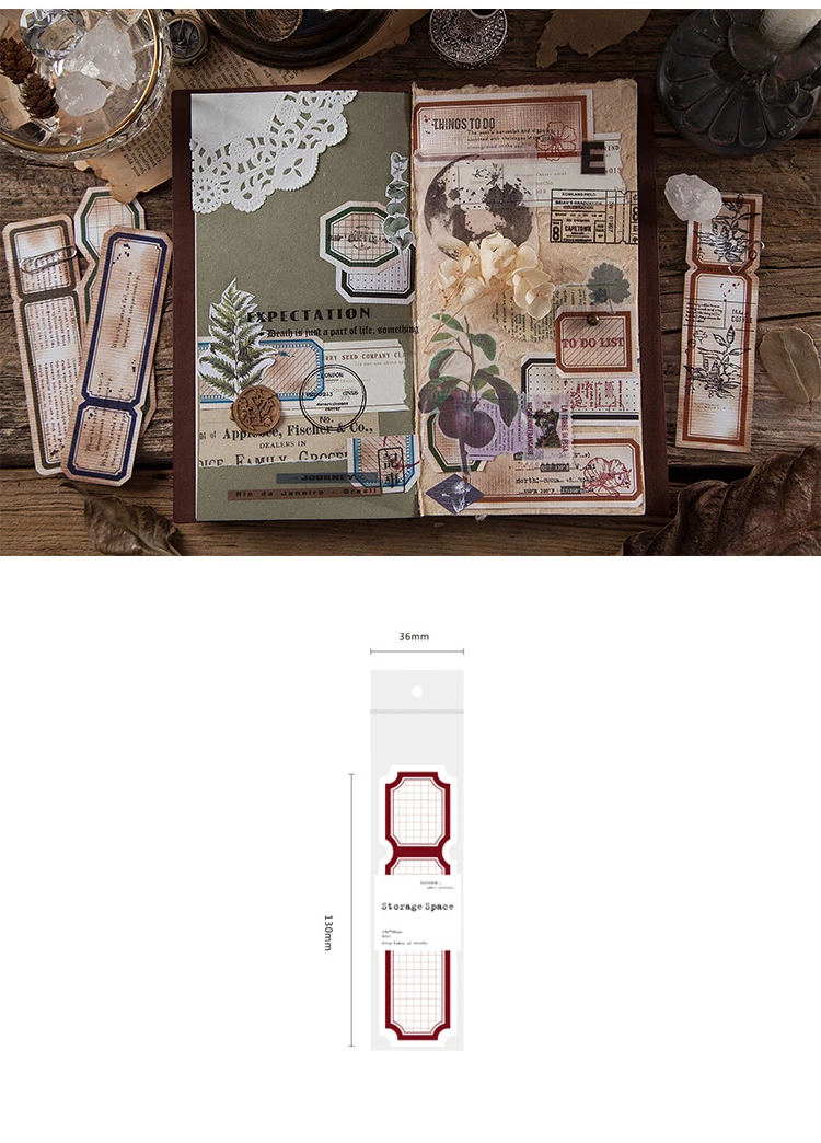 Bricolage,Papier à lettres, étiquettes de base Vintage pour Journal ...