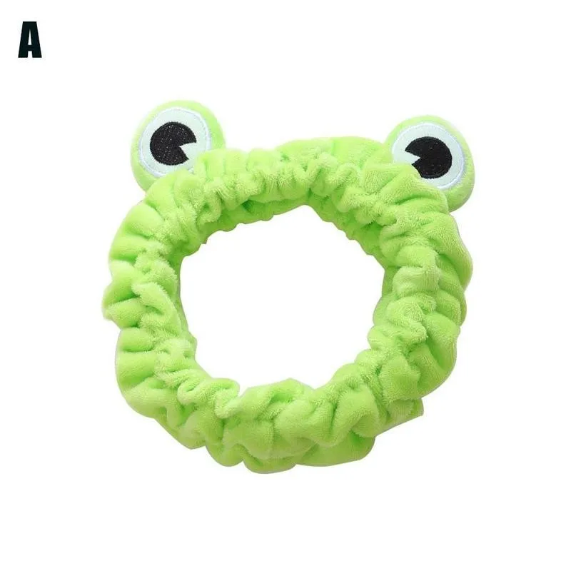 Headbands For Women Funny Makeup Frog Hairband Wide brim Elastic Hair ...