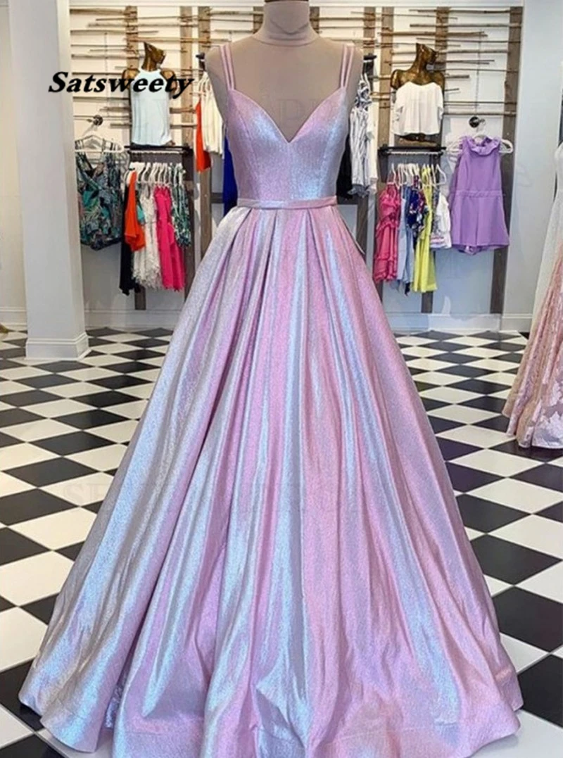 Modest-Long-Light-Blue-Glitter-Prom-Dress-Long-Evening-Party-Dress-For ...