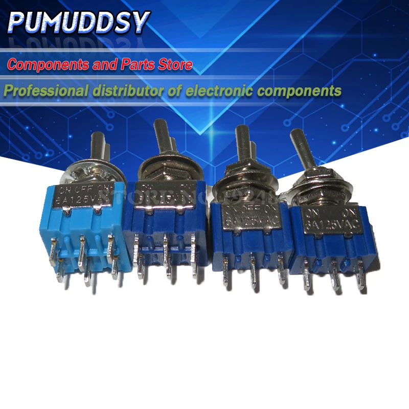 10pcs Mts-102 Mts-103 Mts-202 Mts-203 6a 125v Mini 3/6pin On-off/on-off ...