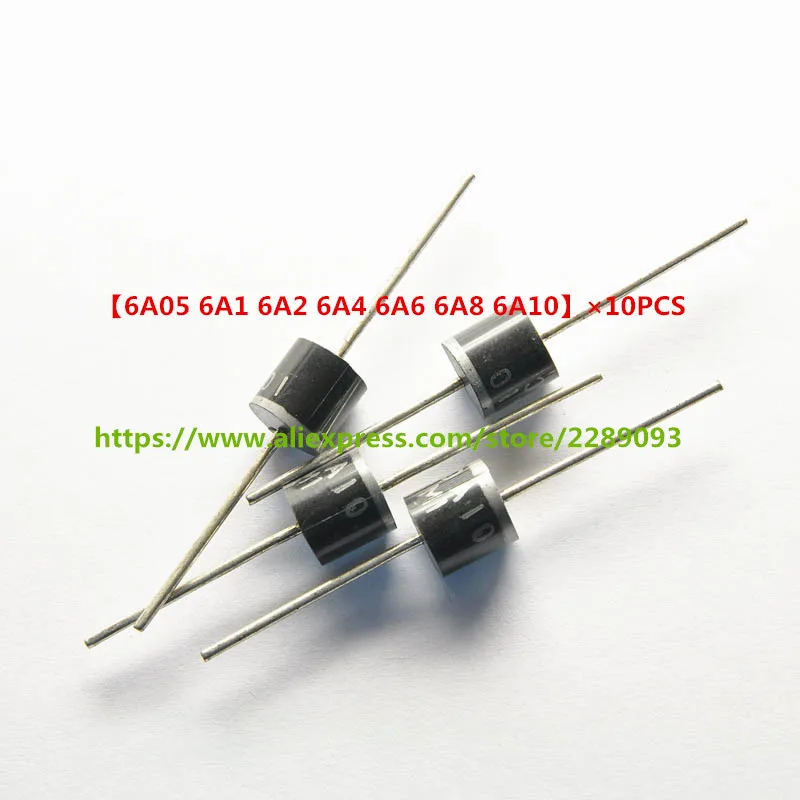 High Quality (6a05 6a1 6a2 6a4 6a6 6a8 6a10)*10pcs 6a 50v 100v 200v ...