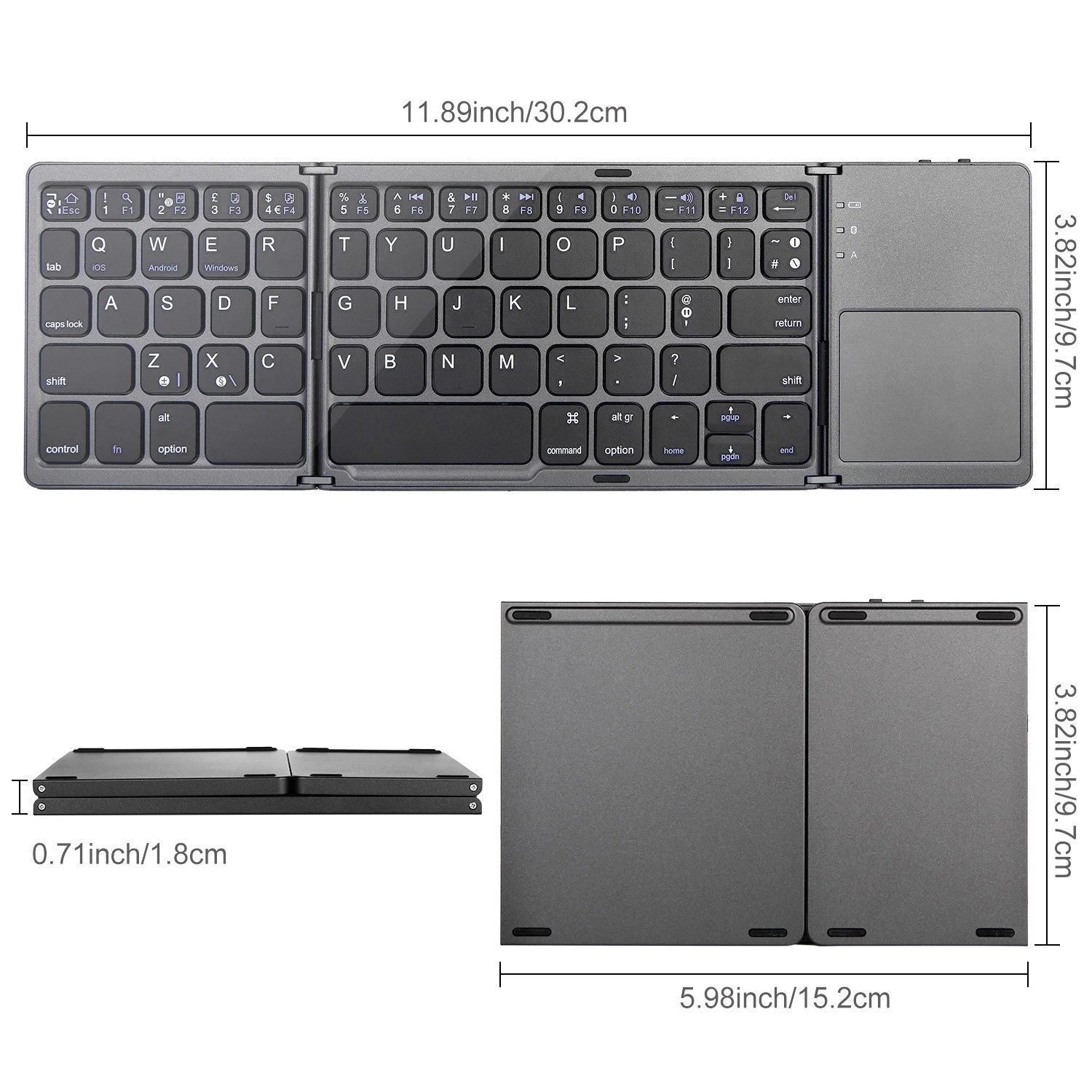 Jelly Comb Foldable Rechargeable Bluetooth Keyboard - Shop The Veganary