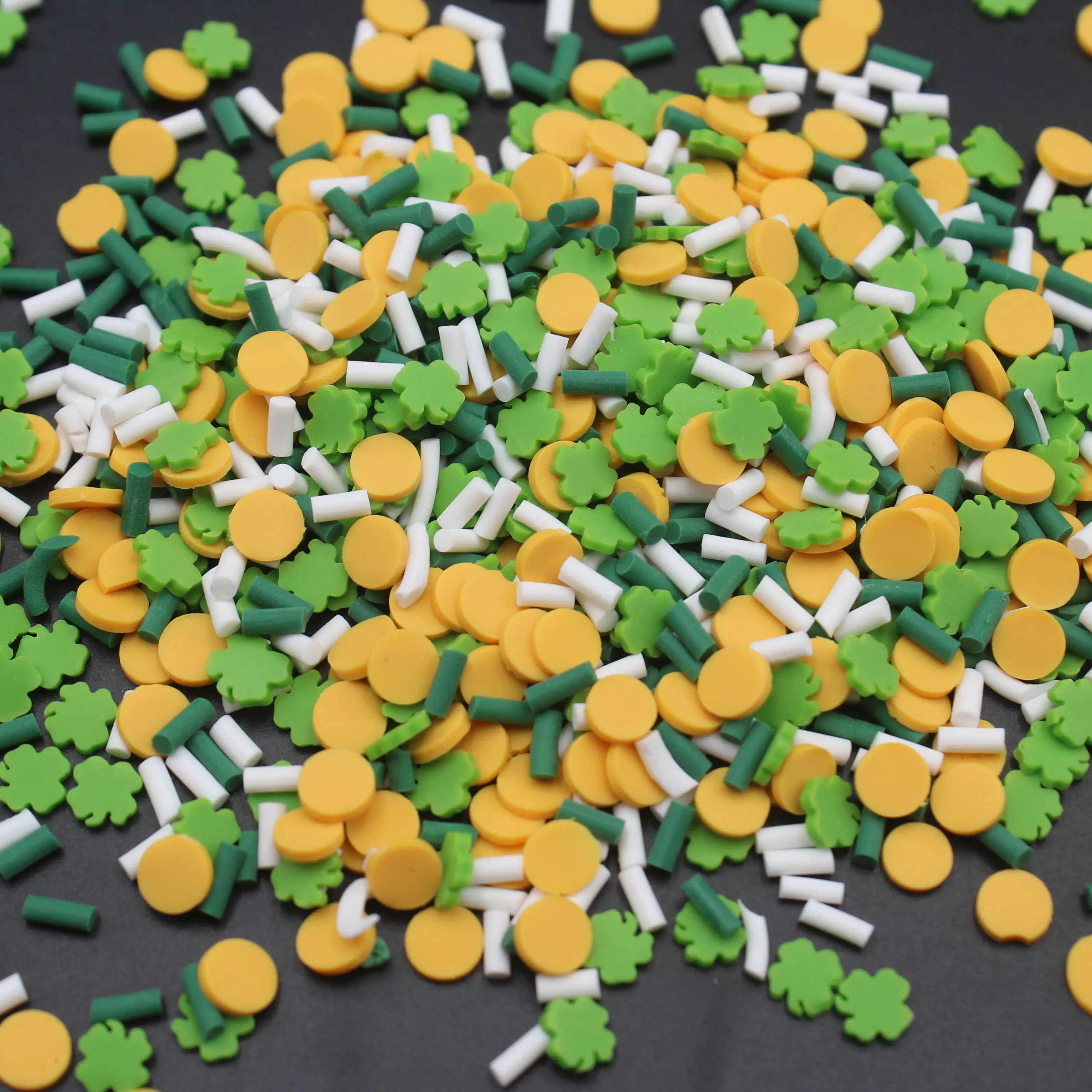 100g-Lot-Four-Leaf-Clover-Round-Candies-Mixed-Slices-Polymer-Clay-Sugar ...