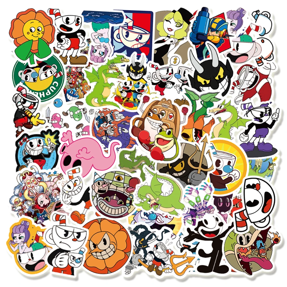 Cuphead Mugman Games | Cuphead Mugman Cups | Cuphead Vinyl Stickers ...