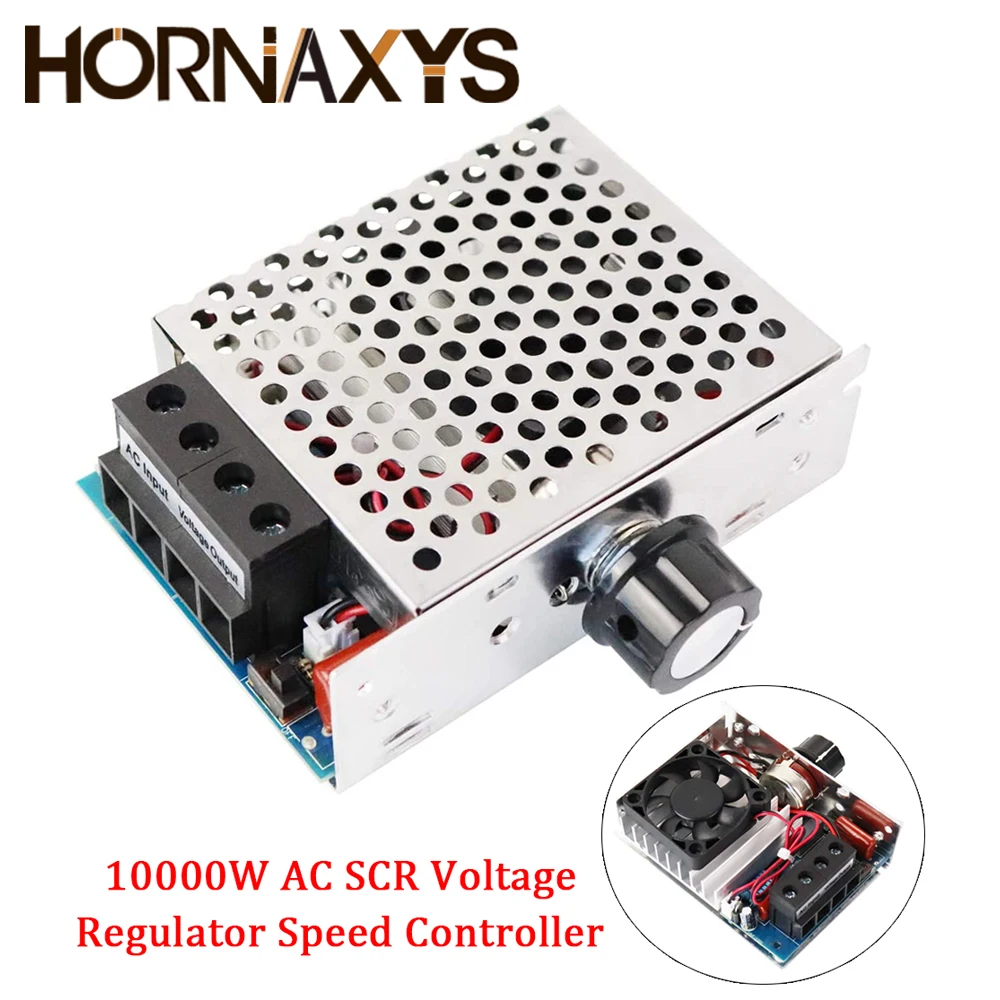 10000W AC110V 220V 75A SCR Voltage Regulator Speed Controller Dimmer ...