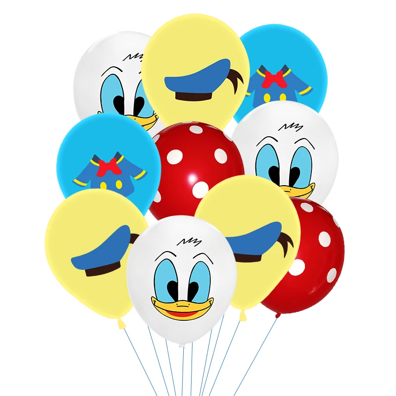 10pcs-Donald-Duck-Balloons-Donald-Duck-Birthday-Party-Decor-Baby-Shower ...