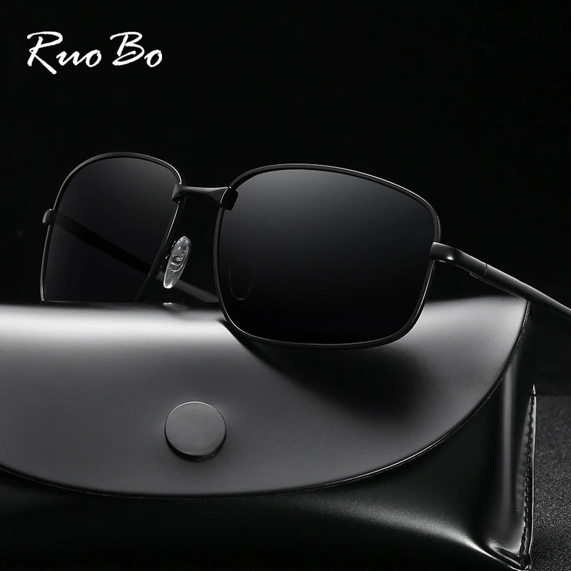 RUOBO Brand Classic Polarized Photochromic Sunglasses For Men Women ...