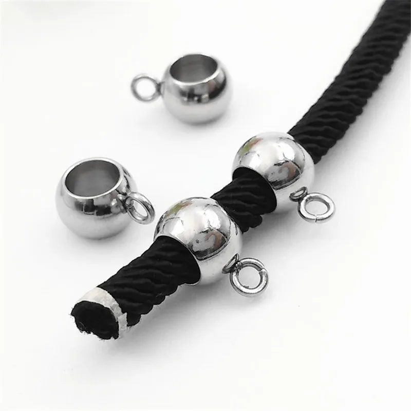 20PCS-lot-Wholesale-Stainless-Steel-String-Leather-Rope-Spacer-Beads ...