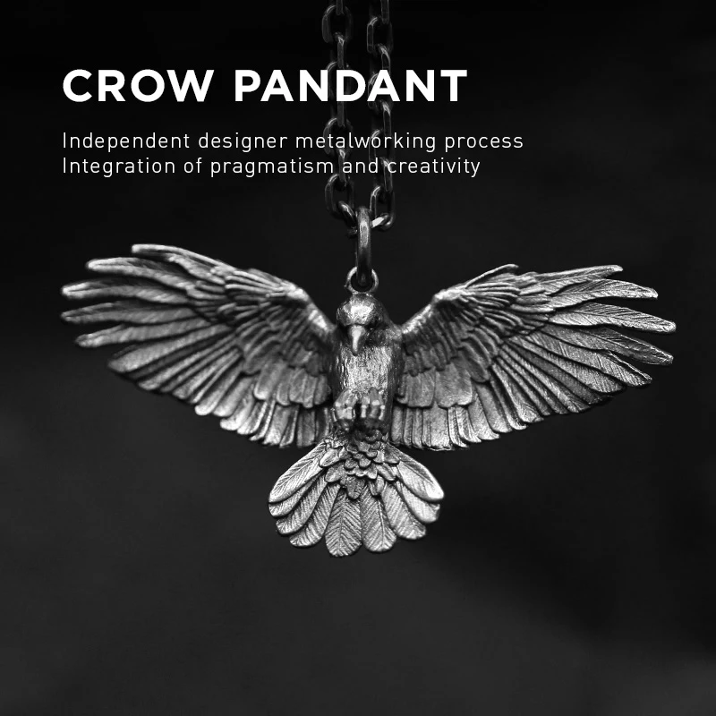 Edelstahl Schmuck Mode Einfache Kompakt und Exquisite Crow Raven Adler ...
