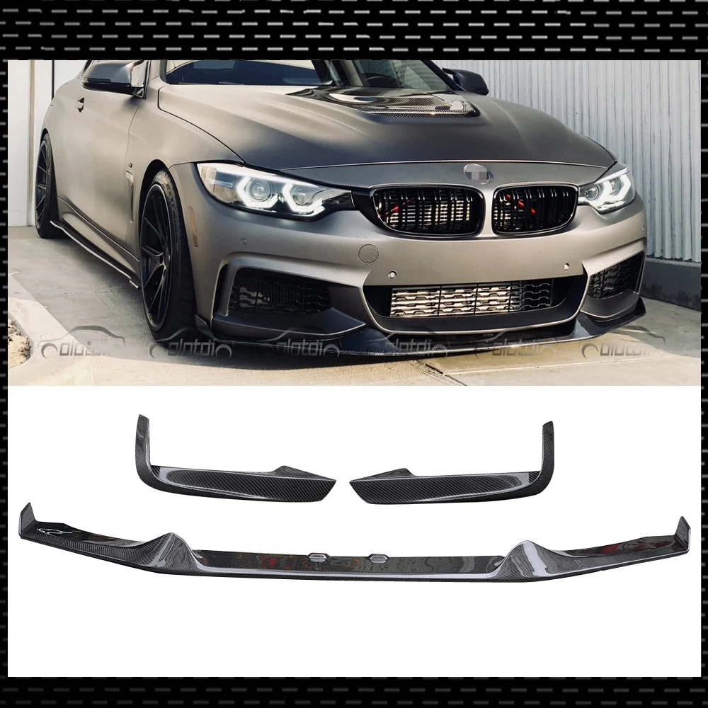 Carbon Fiber Front Bumper Lip Spoiler & Splitters For BMW 4 Series F32 ...