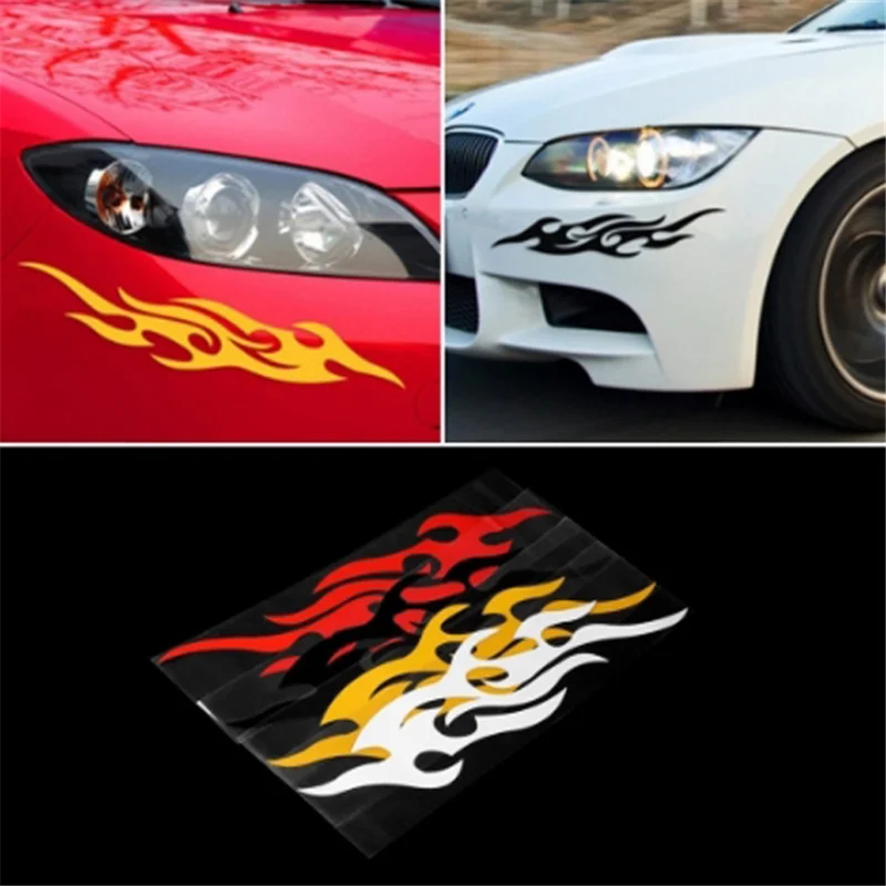 Car Styling Flame Fire Car Stickers Decals For All Universal Cars ...