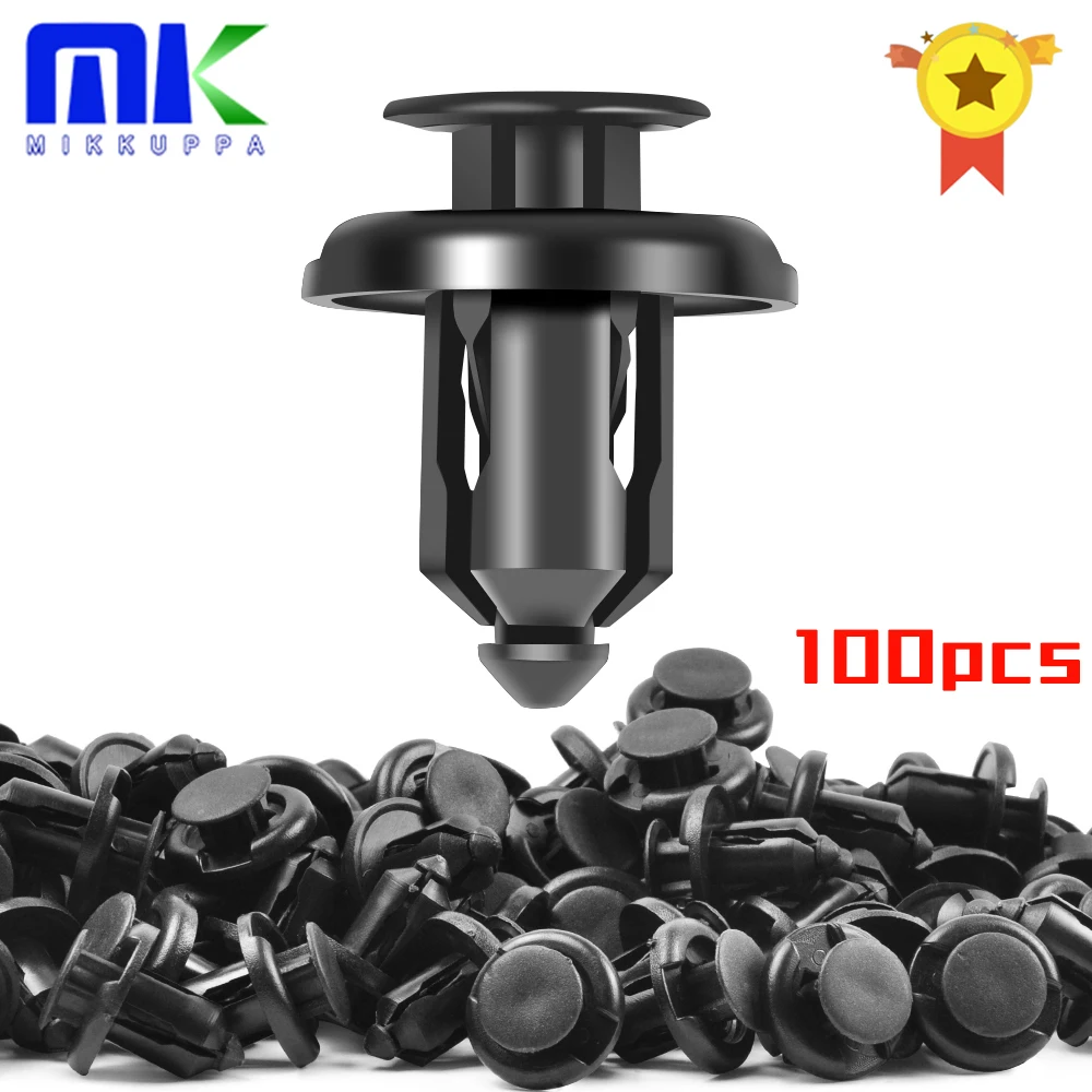 100PCS-Bumper-Clips-10mm-Push-Fender-Flare-Fastener-for-Honda-CRV-CR-V ...