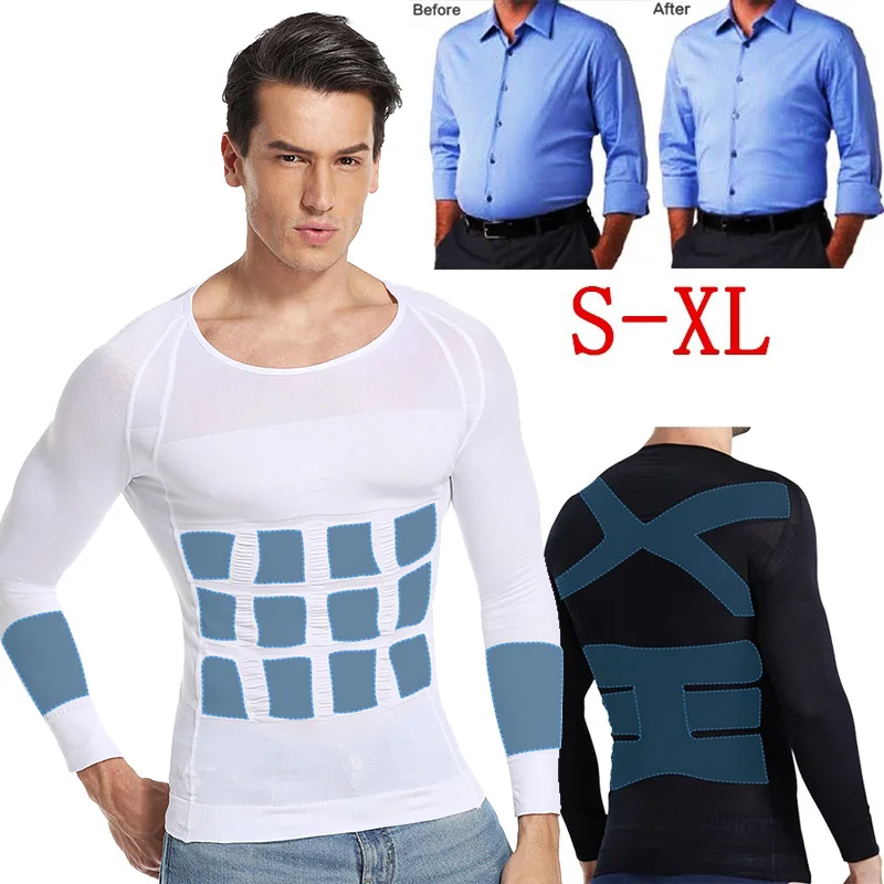 Mens-Slimming-Body-Shaper-Male-Belly-Abdomen-For-Corrector-Compression ...