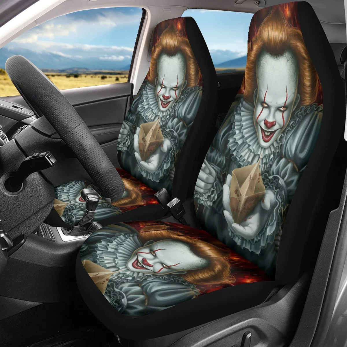 Horror-Movie-Killer-2pcs-Set-Universal-Car-Front-Seat-Covers-Clown ...