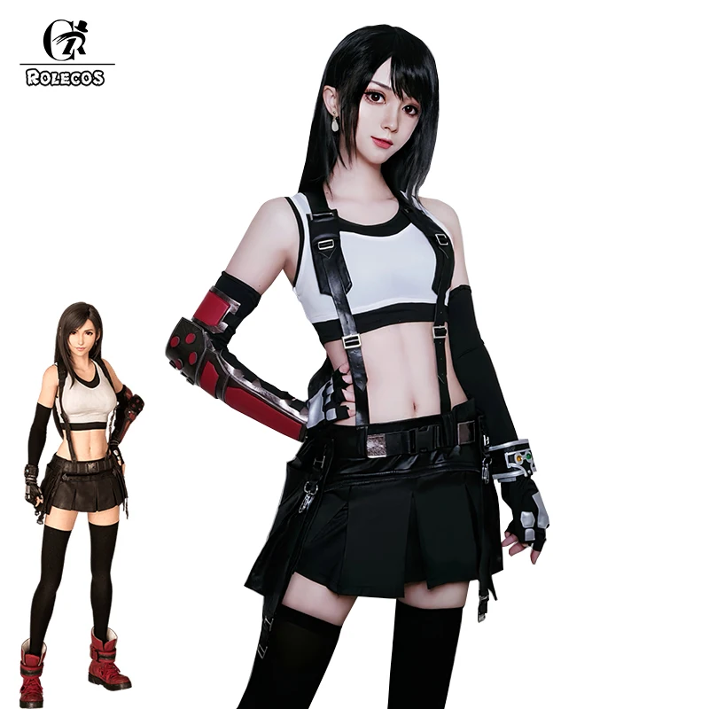 ROLECOS Game FF7 Remake Tifa Cosplay Costume Women Sexy Uniform FF7 ...
