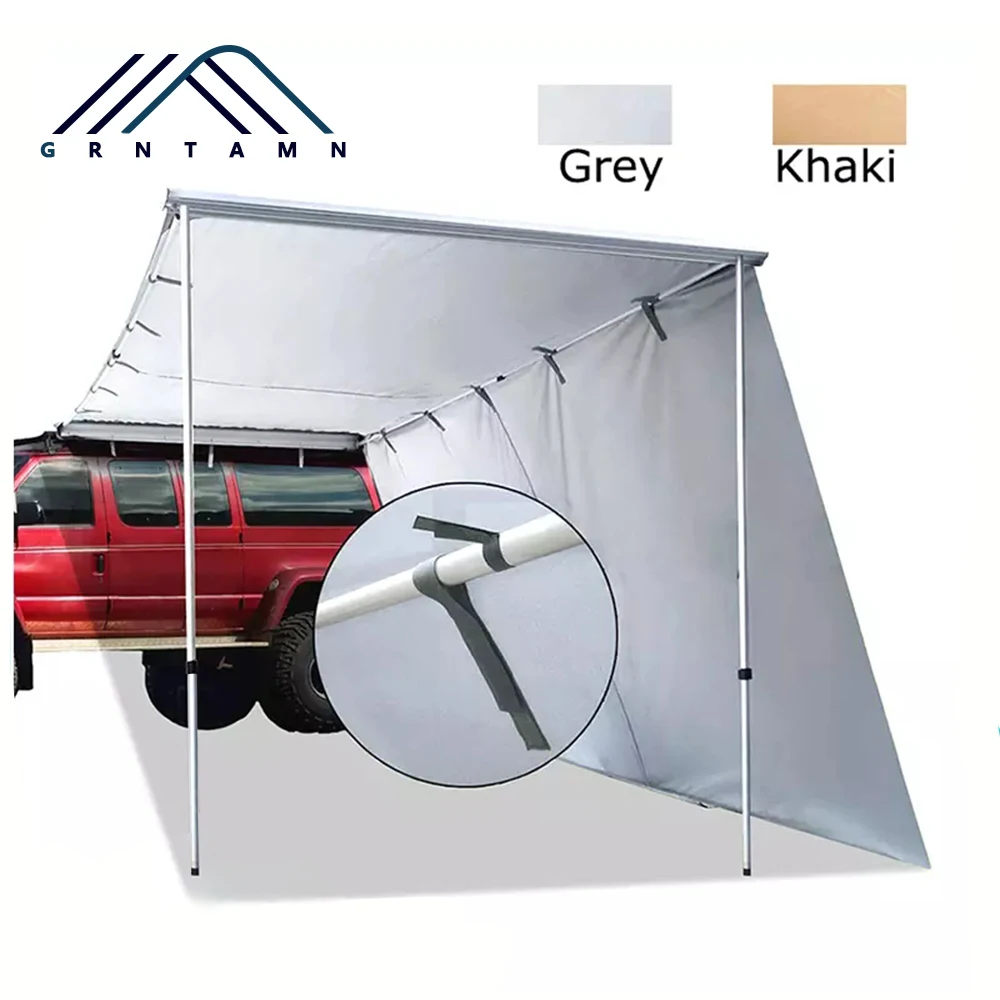GRNTAMN toldo de techo 4x4 gris claro con extensión frontal de 6,5 ...