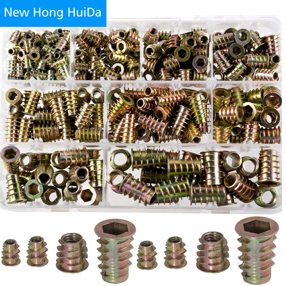 M4-M5-M6-M8-M10-Furniture-Insert-Nut-Alloy-Steel-Hex-Socket-Head-Drive ...
