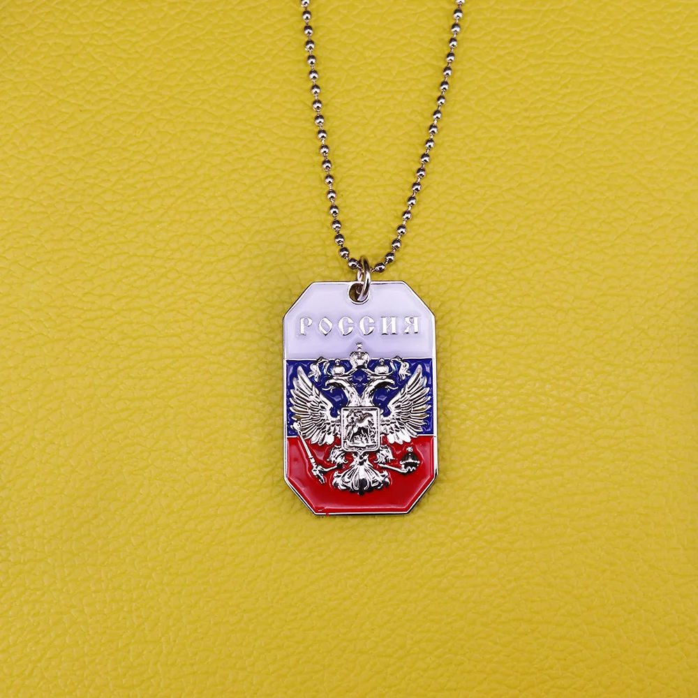 Russia Flag Necklace eagle coat of arms pendant socialist communist ...