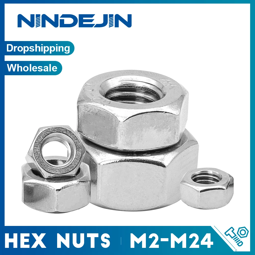 Tuercas hexagonales métricas DIN934 M2 M2.5 M3 M4 M5 M6 M8 M10 M12 M14 ...