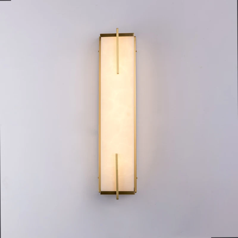 FKL Modern Copper Wall Lamp Marble Texture Lampshade Light Luxury ...