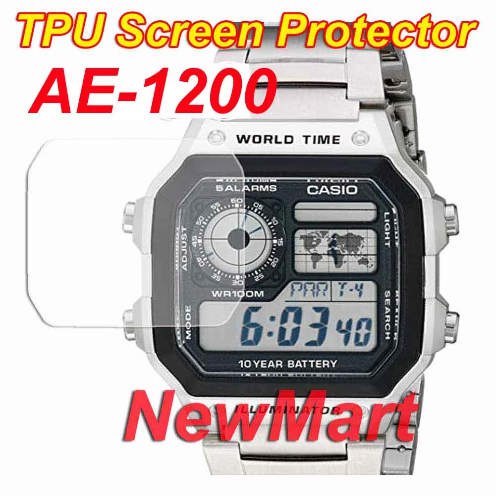Screen Protector For Casio Ae-1200 Ae-1300 Ae-1200wh Tpu Nano Screen ...