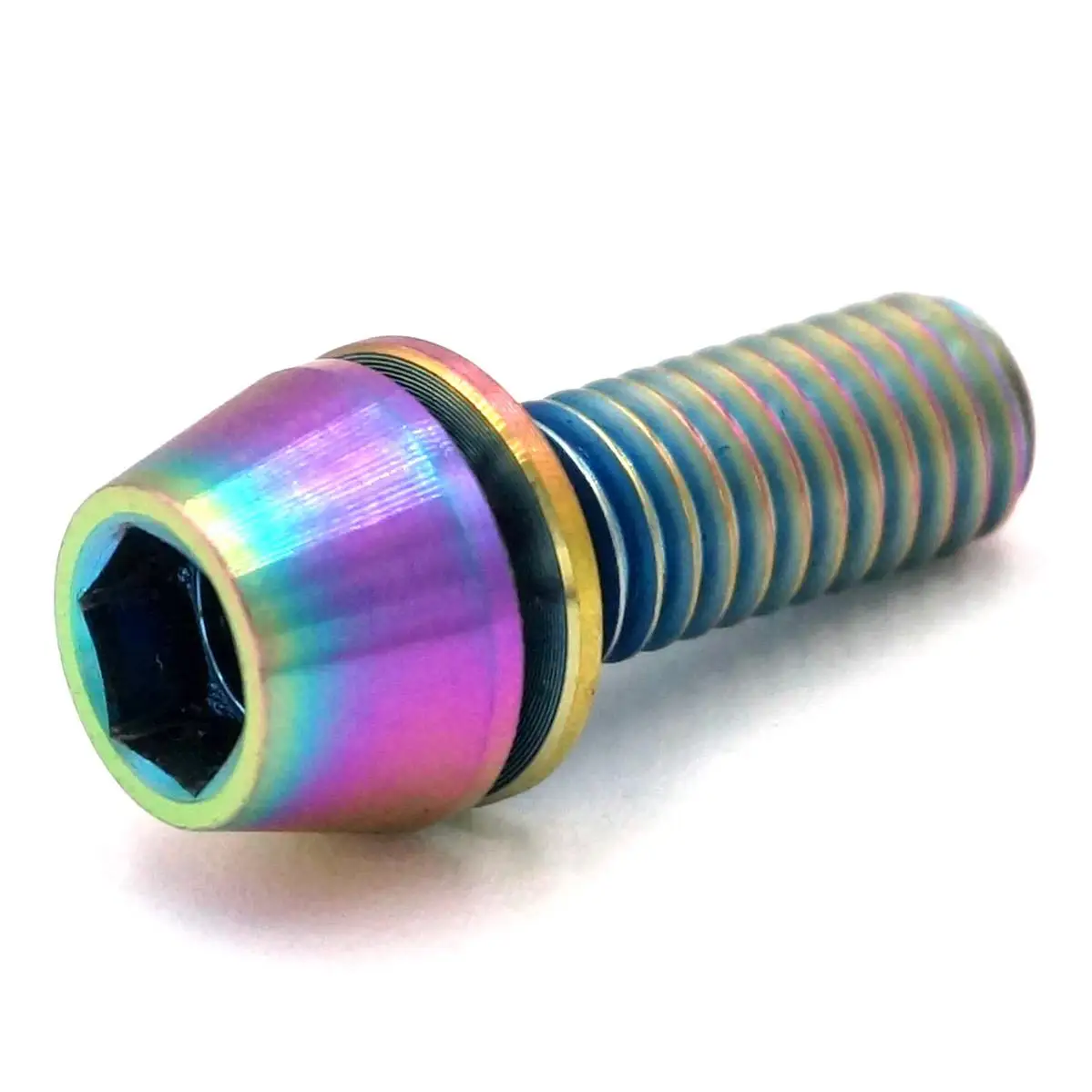 LOT 4 M6 x 16mm Colorful TC4 GR5 Titanium Alloy Allen Hex Screw Taper ...