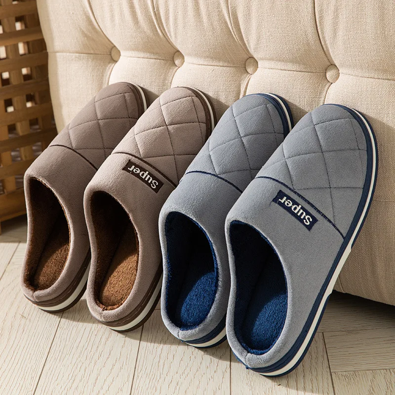 Size 47 48 49 50 Plus Size Men's Home Slippers Autumn Winter Warm Extra ...