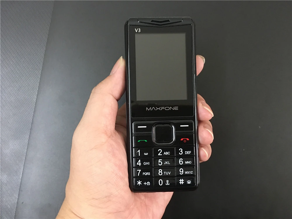 V3 Push Button Mobile Phone 2.4 Inch Dual Sim Basic Big Keyboard ...