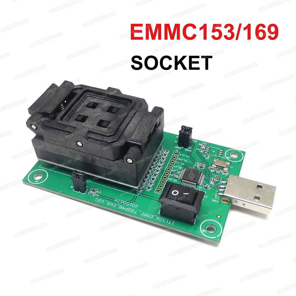 EMMC-BGA153-BGA169-Test-Socket-USB-Reader-IC-size-11-5x13mm-NAND-Flash ...