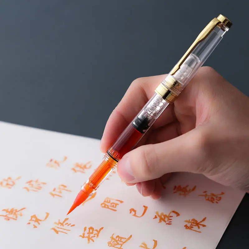 Luxus-transparent-wei-PINSEL-Stift-Transparent-unterschrift ...