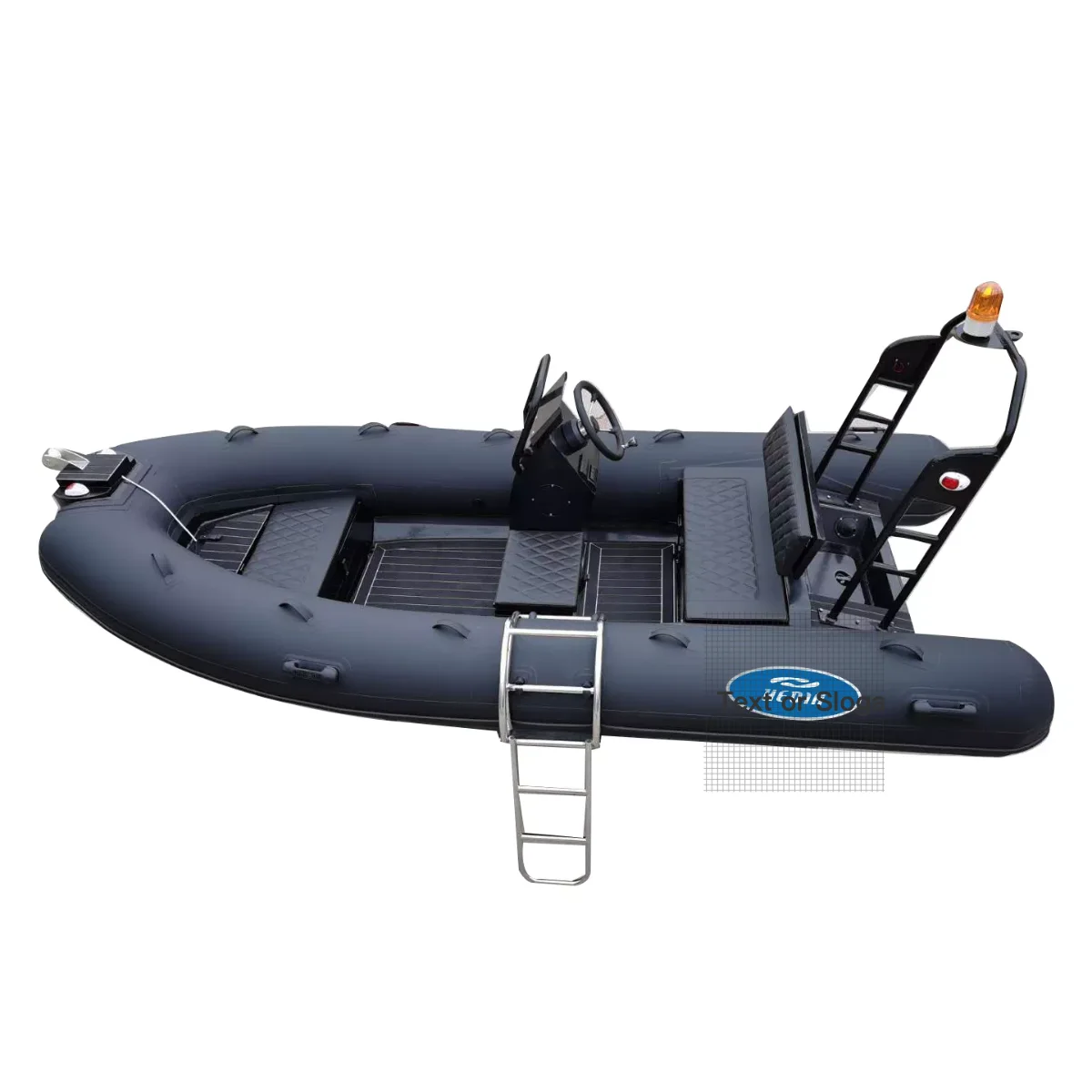 Fiberglass Hard Bottom Hull 3.90m Length Rigid Inflatable Rib Boat For ...