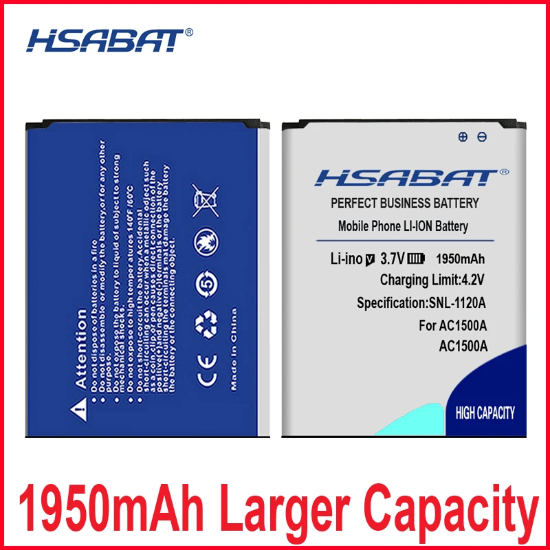 HSABAT ARCHOS AC1500A 배터리, 대용량 1950mAh 휴대폰 배터리|mobile phone battery ...