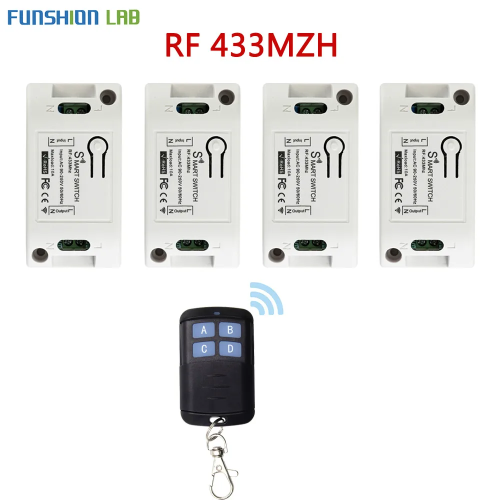 Rf Receiver 433 Mhz Remote Control | Remote Control Switch | Relay ...